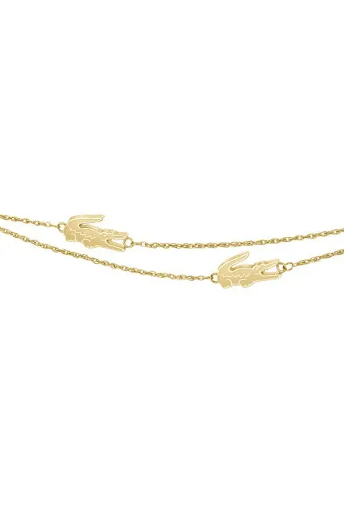 Lacoste Crocodile Station Chain Bracelet - Gold