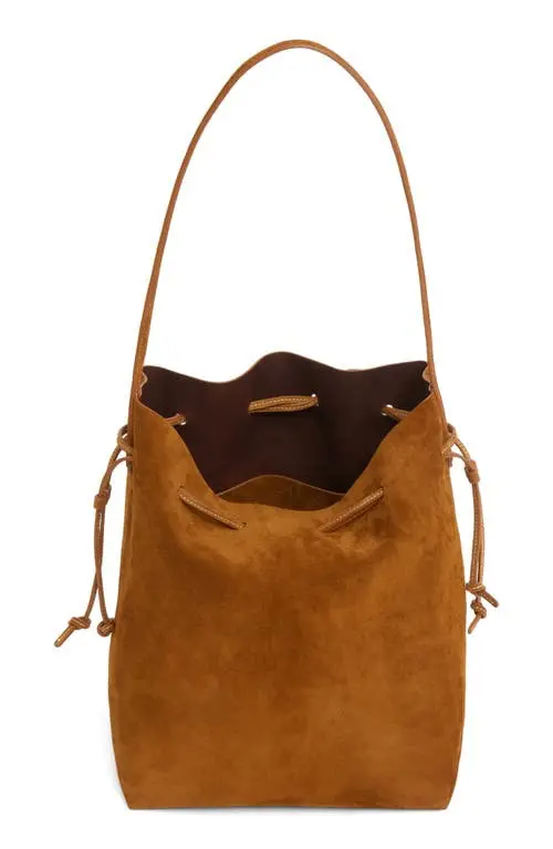 MANSUR GAVRIEL Drawstring Cabas Suede Bucket Bag