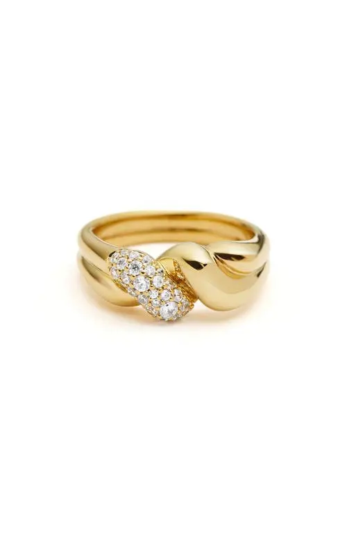 MISSOMA Molten Snow Double Statement Ring - Gold