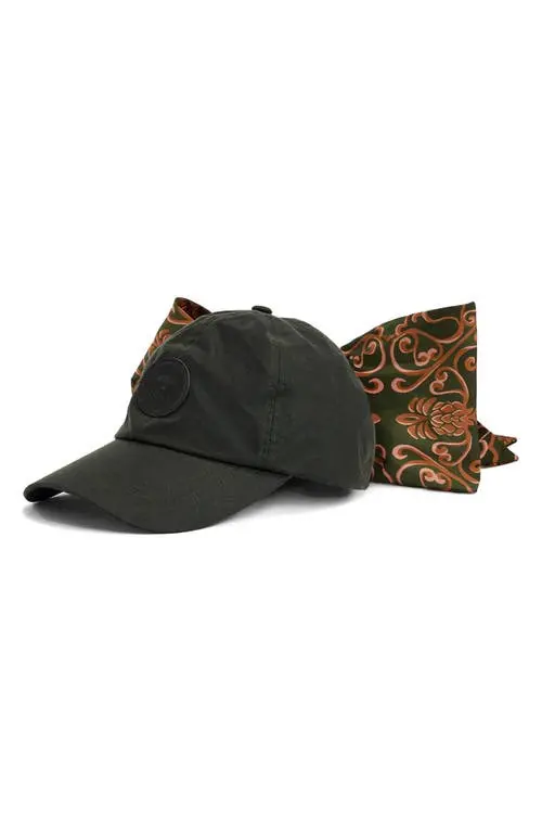 Barbour X Farm Rio Alice Baseball Cap - Fern/green Heart