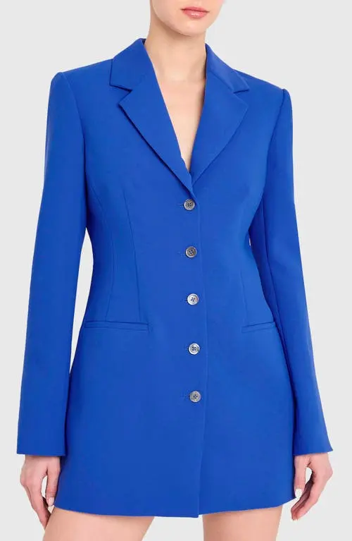 Amanda Uprichard Peralta Blazer Romper - Bblue