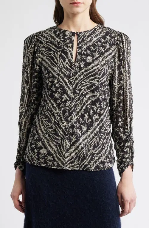 Hugo Boss Keyhole Long Sleeve Top