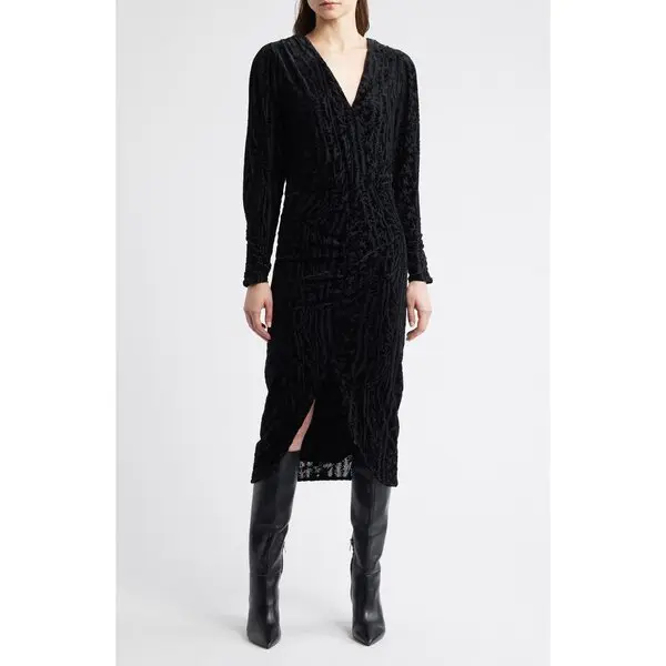 Hugo Boss Efilo Long Sleeve Burnout Dress
