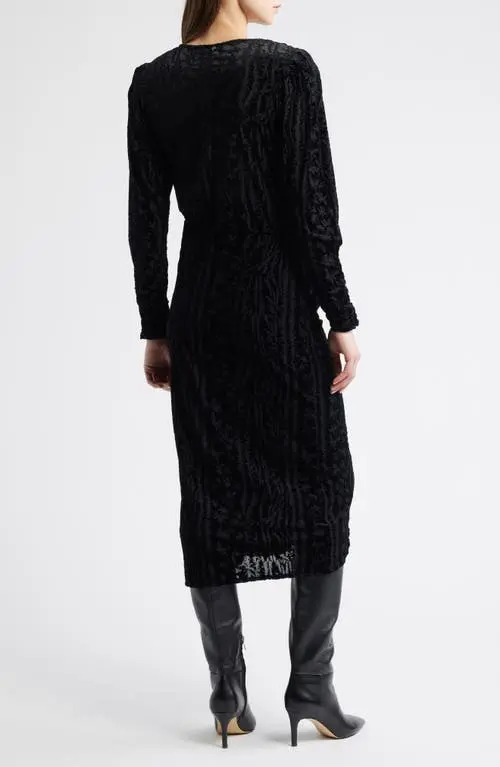 Hugo Boss Efilo Long Sleeve Burnout Dress