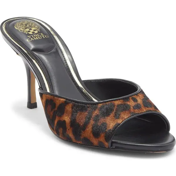 Vince Camuto Prynn Calf Hair Sandal - Camel/black Calf Hair
