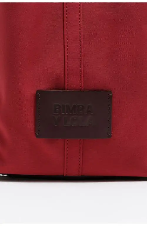Bimba Y Lola Large Nylon Shopper Bag - Dark Red