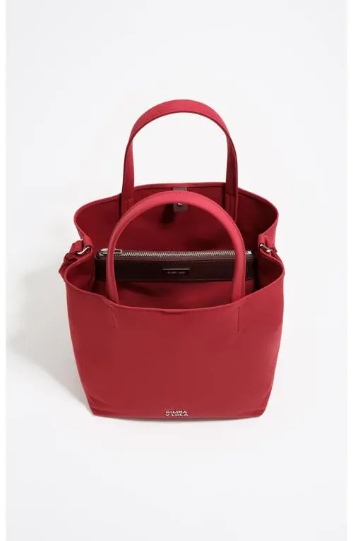 Bimba Y Lola Large Nylon Shopper Bag - Dark Red