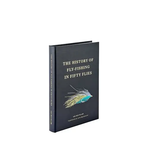GRAPHIC IMAGE The History Of Fly Fishing In Fifty Flies Leather Edition - Navy