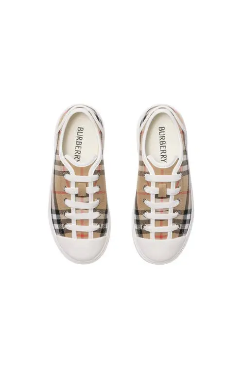Burberry Check Cotton Sneakers