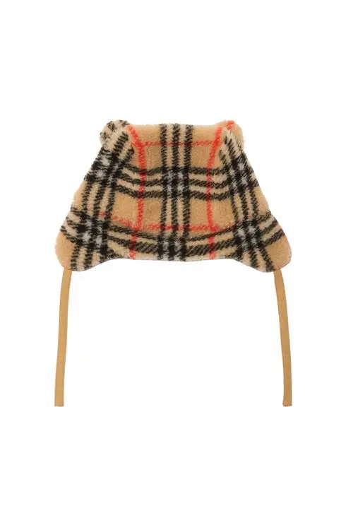 Burberry Check Fleece Trapper Hat