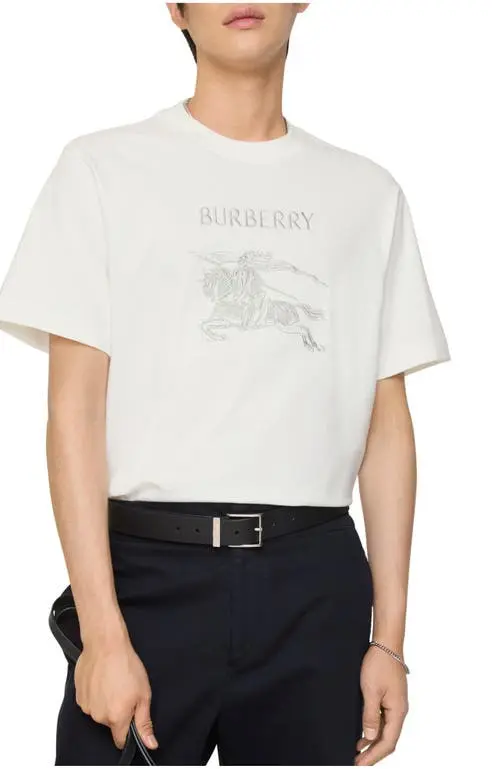 Burberry Ekd Cotton T-shirt - Chalk White