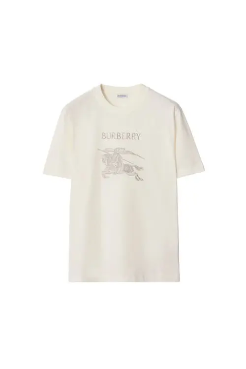 Burberry Ekd Cotton T-shirt - Chalk White