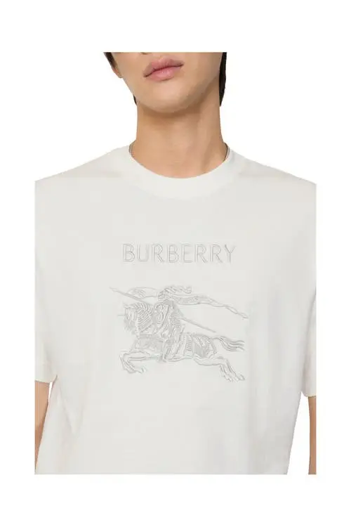 Burberry Ekd Cotton T-shirt - Chalk White
