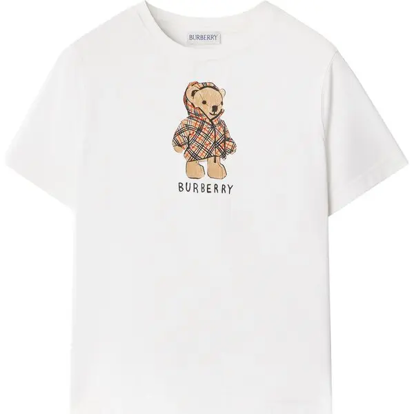 Burberry Puffer Bear Cotton T-shirt - White