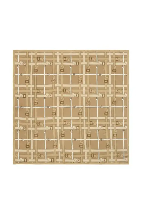 Burberry Belt Check Silk Scarf - Finch Beige