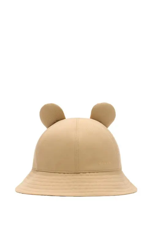 Burberry Thomas Bear Cotton Bucket Hat - Honey