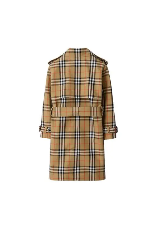 Burberry Check Cotton Twill Trench Coat