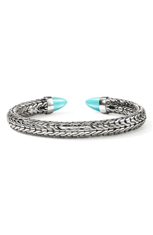 John Hardy Spear 50 Flex Cuff Bracelet - Silver/turquoise
