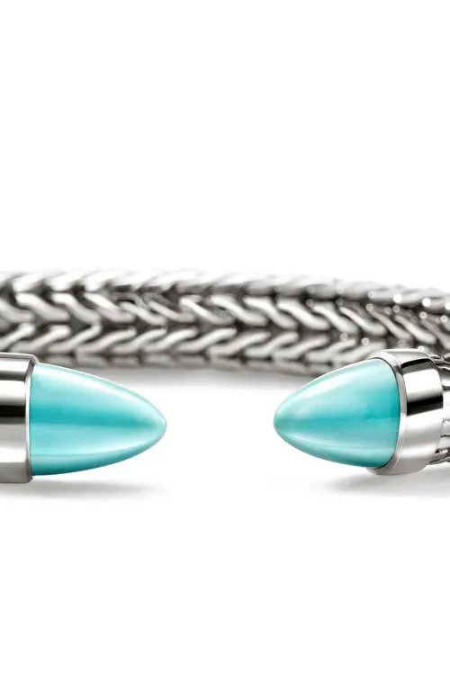 John Hardy Spear 50 Flex Cuff Bracelet - Silver/turquoise
