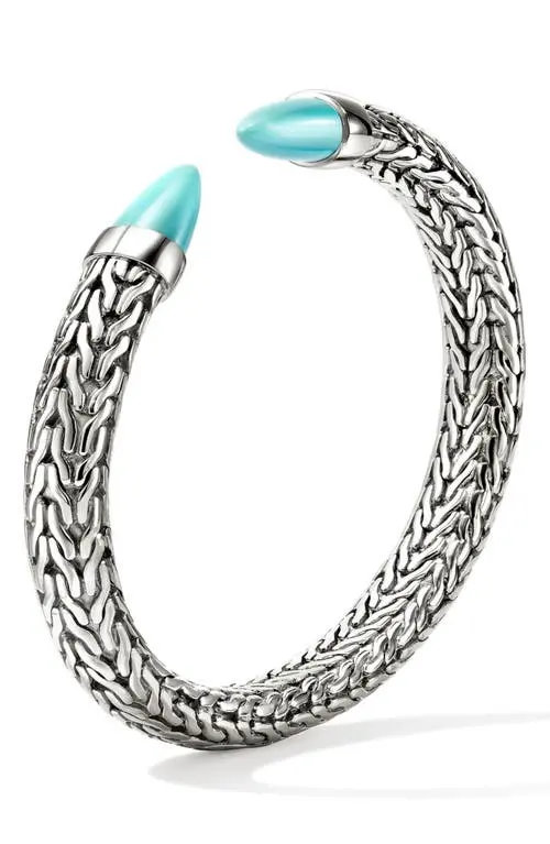 John Hardy Spear 50 Flex Cuff Bracelet - Silver/turquoise