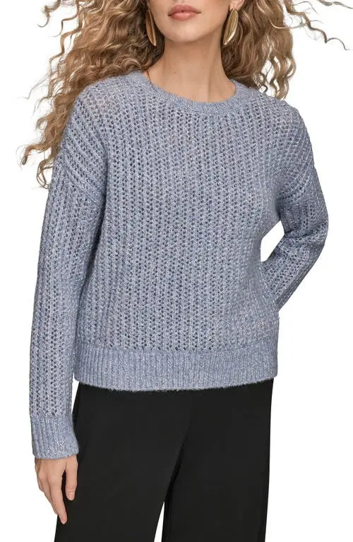 Donna Karan New York Open Stitch Crewneck Sweater - Tempest