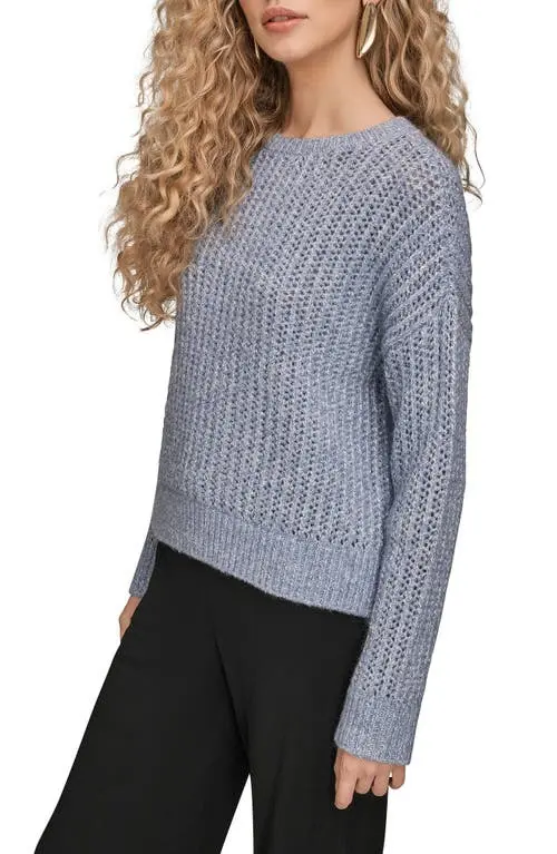 Donna Karan New York Open Stitch Crewneck Sweater - Tempest