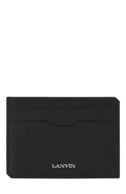 LANVIN Compagnon Leather Cardholder - Black