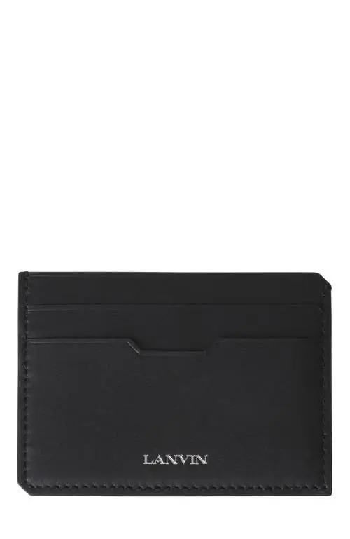 LANVIN Compagnon Leather Cardholder - Black