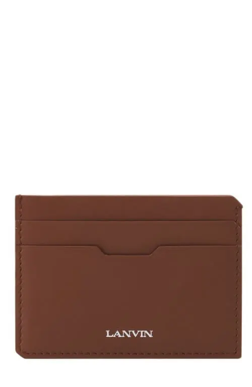 LANVIN Compagnon Leather Cardholder - Chestnuts