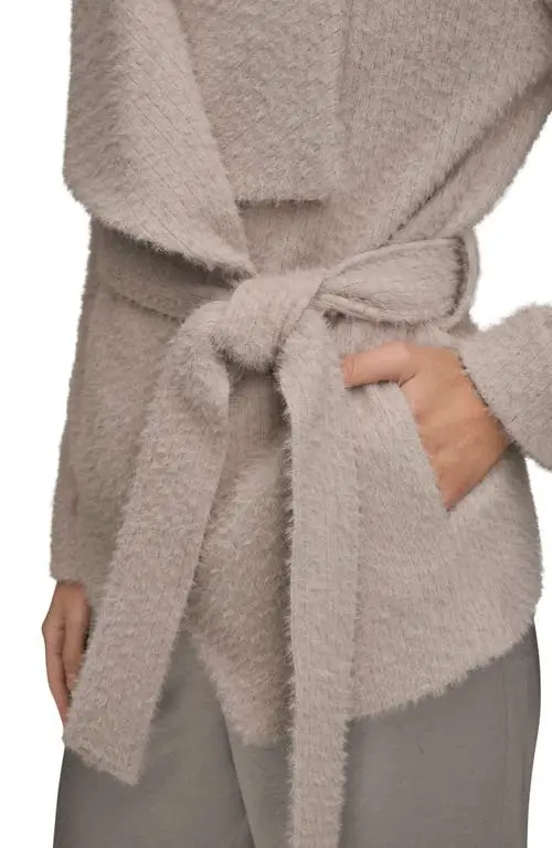 Donna Karan New York Belted Wrap Sweater Jacket