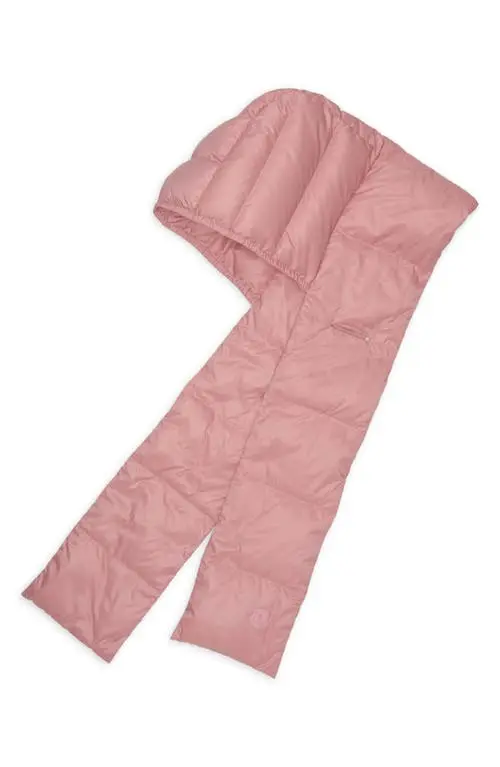 Moncler Quilted Down Hooded Scarf - Bashful Blush