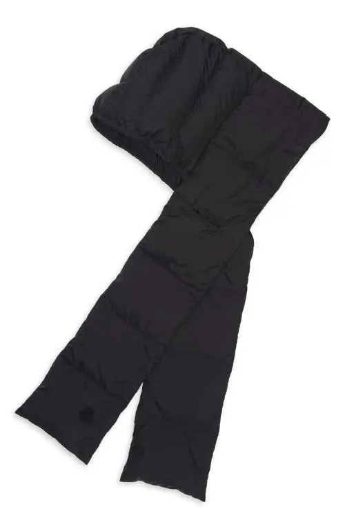 Moncler Quilted Down Hooded Scarf - Black