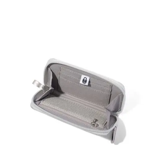 BAGGALLINI Long Pocket Cosmetic Bag - Silver Metallic