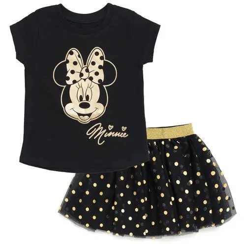 Disney T-shirt & Tulle Skirt Set - Minnie Mouse Black