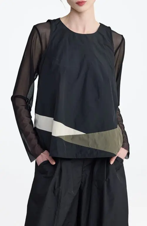 LUUKAA Tallora Asymmetric Taffeta Top