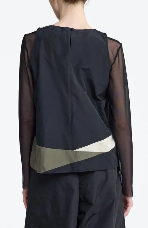 LUUKAA Tallora Asymmetric Taffeta Top