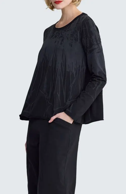 LUUKAA Selene Laser-burn Jersey Blouse