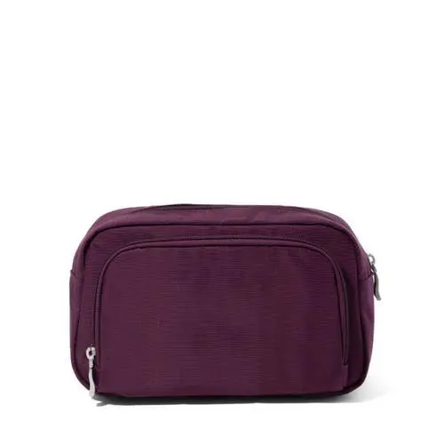 BAGGALLINI Pocket Cosmetic Bag With Brush Organization - Mulberry