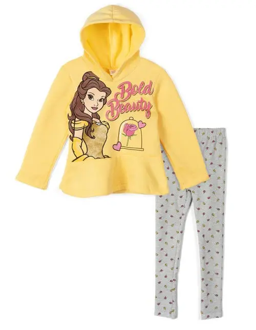 Disney Princess Hoodie And Leggings Set - Princess Belle Yellow Yellow