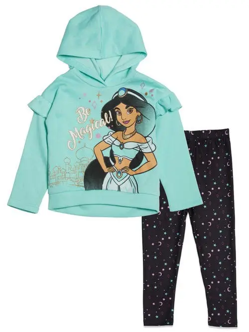 Disney Princess Hoodie And Leggings Set - Princess Jasmine Blue Blue