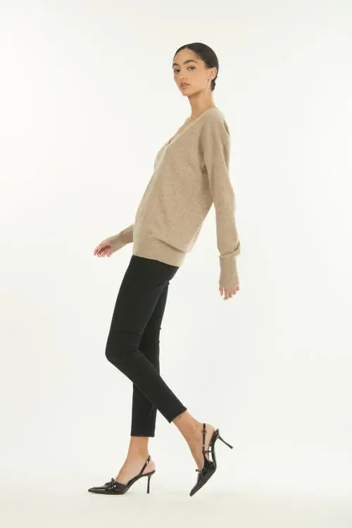 SECRET PON-PON Haven Pullover Sweater - Taupe
