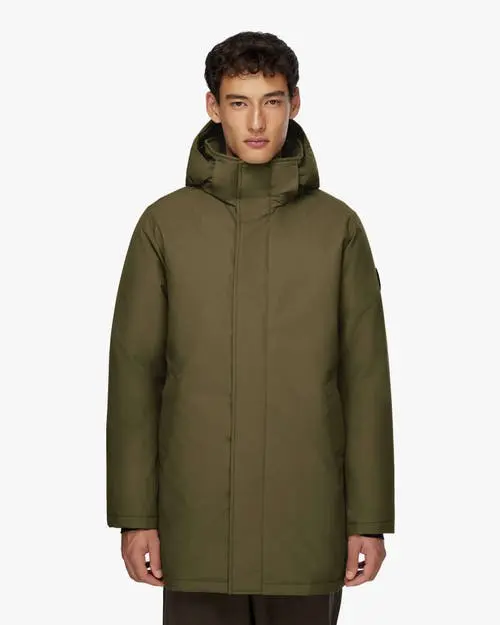 QUARTZ CO. Labrador Hooded Down Winter Jacket - Sage