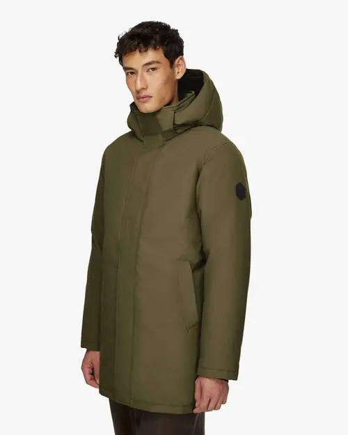 QUARTZ CO. Labrador Hooded Down Winter Jacket - Sage