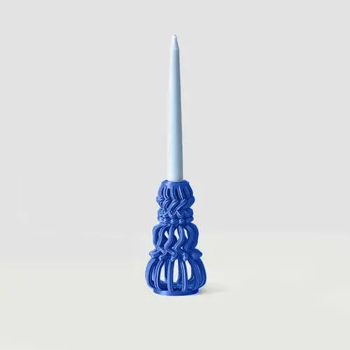 FORM & SEEK Frosting Loop Candle Holder - Blue