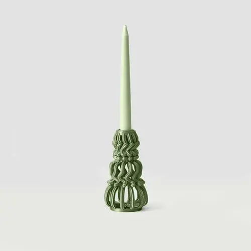 FORM & SEEK Frosting Loop Candle Holder - Green