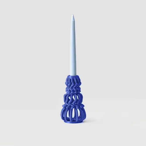 FORM & SEEK Frosting Loop Candle Holder - Purple Blue