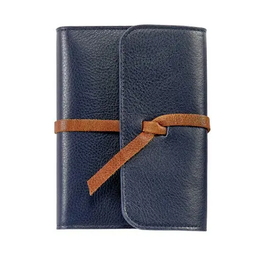 GRAPHIC IMAGE 7" Leather Wrapped Refillable Journal - Blue