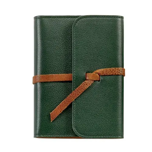 GRAPHIC IMAGE 7" Leather Wrapped Refillable Journal - Green