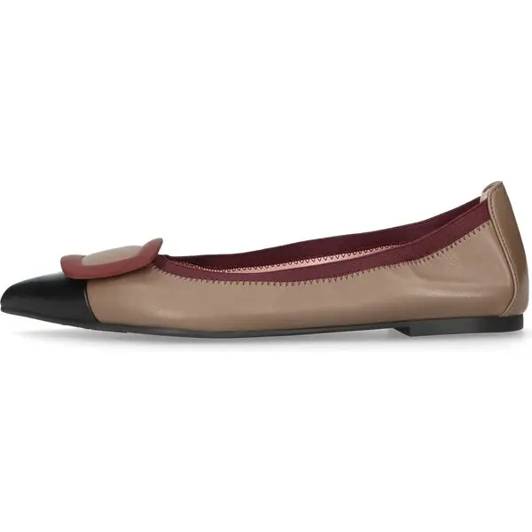 Pretty Ballerinas Pointed Toe Ballet Flat - Taupe