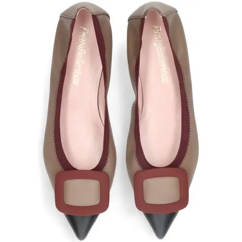 Pretty Ballerinas Pointed Toe Ballet Flat - Taupe